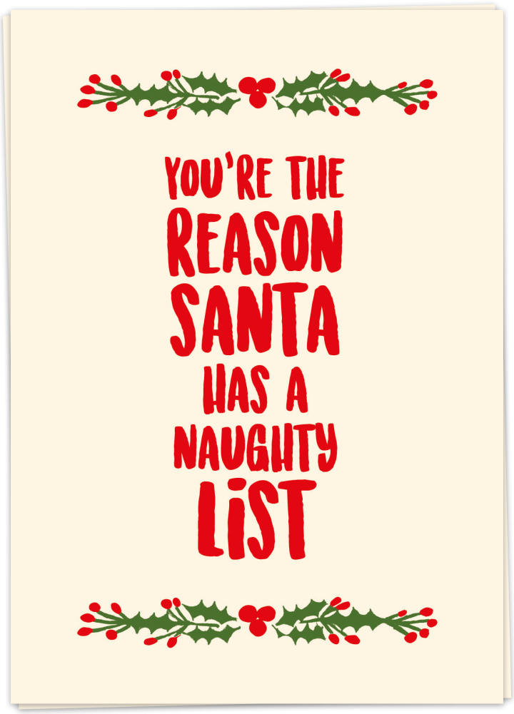 Santa's naughty list - Kaart Blanche