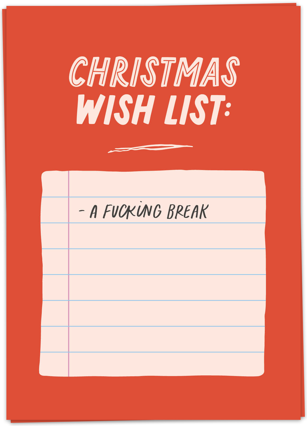 Christmas Wish List Kaart Blanche Christmas Wish List Kaart Blanche