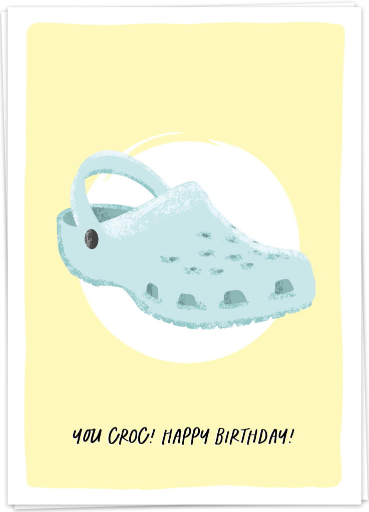 Croc birthday - Kaart Blanche