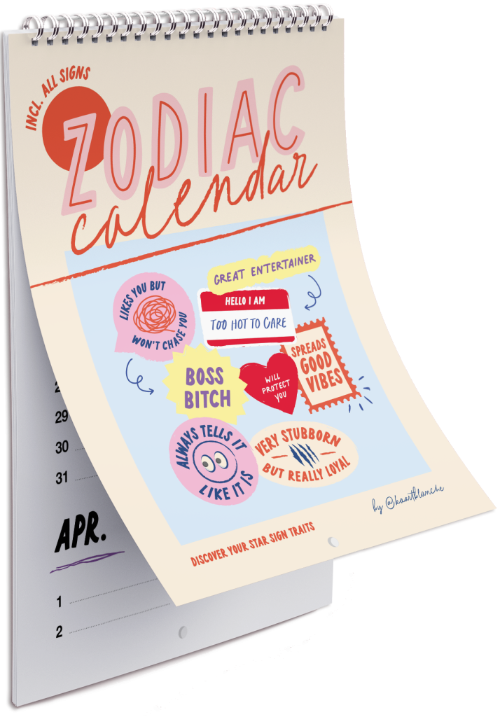 Zodiac calendar - Kaart Blanche