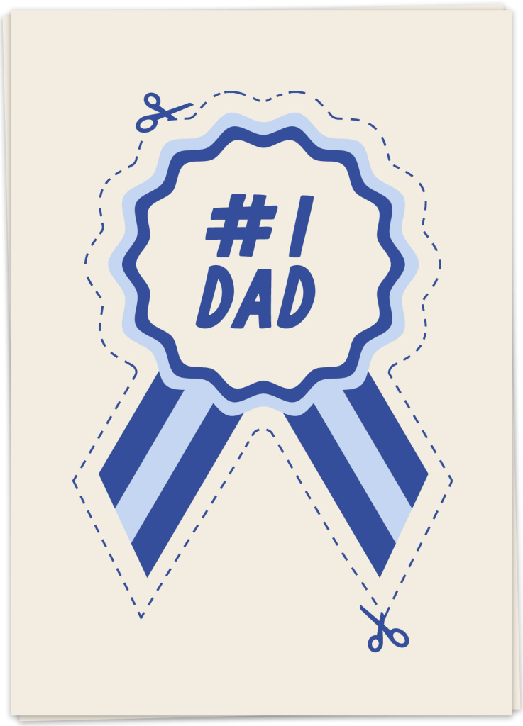 Number one badge dad - Kaart Blanche